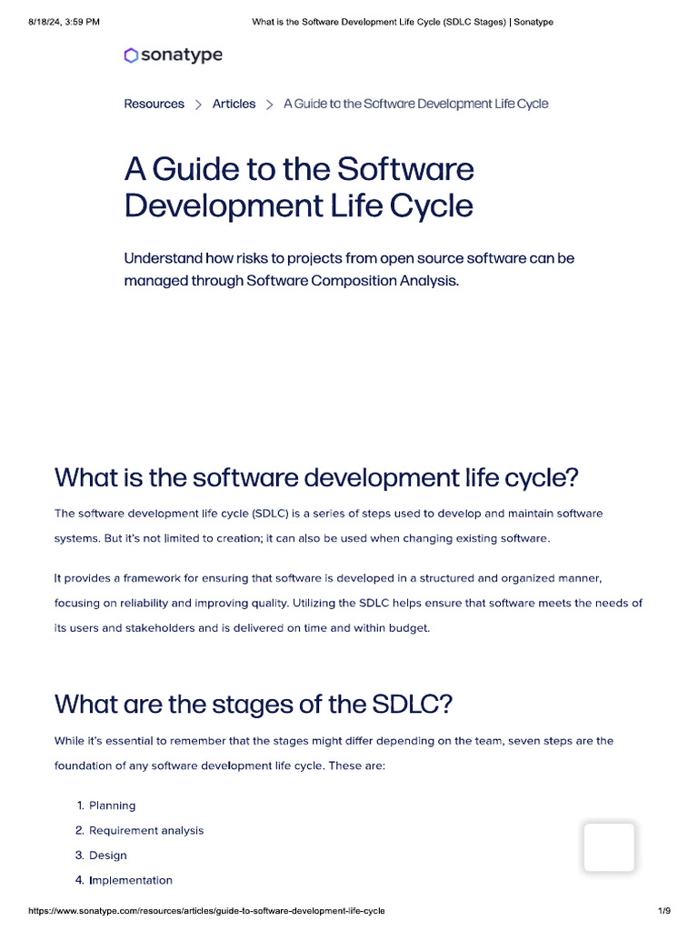 SDLC | PDF