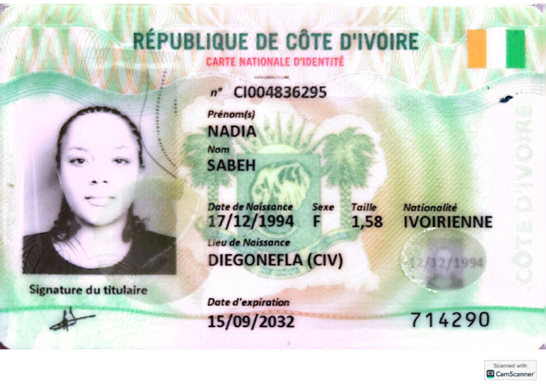 Carte D'identité Recto | PDF