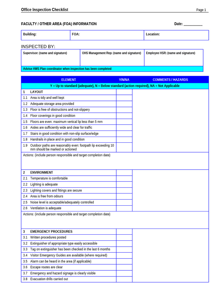 24- office-checklist | PDF