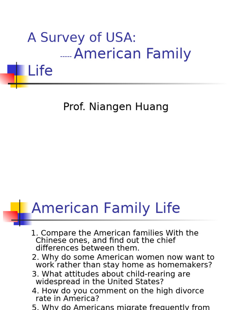 American Family Life Insights | PDF | Family | Divorce