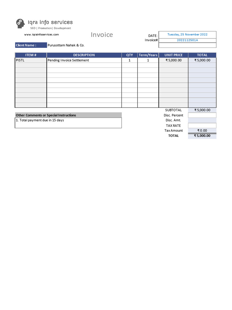 PNC Pending Invoice Settlement | PDF