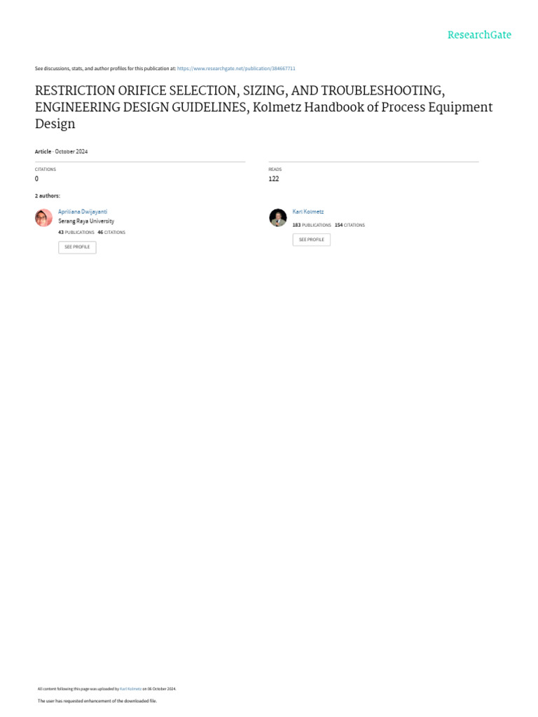 ENGINEERING DESIGN GUIDELINES Restriction Orifice Rev01.1web | PDF ...