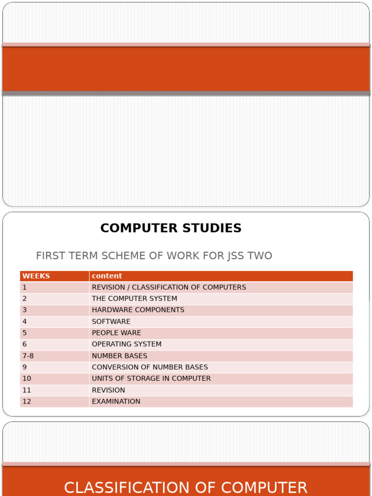 Computer Jss2 First Term | PDF | Operating System | Computer Data Storage