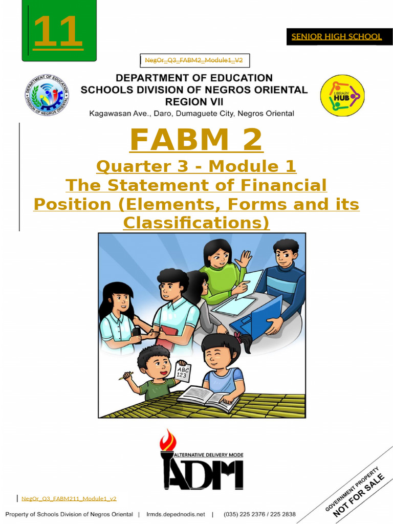 FABM2-Q3-Module-1-2nd Semester | PDF | Balance Sheet | Equity (Finance)