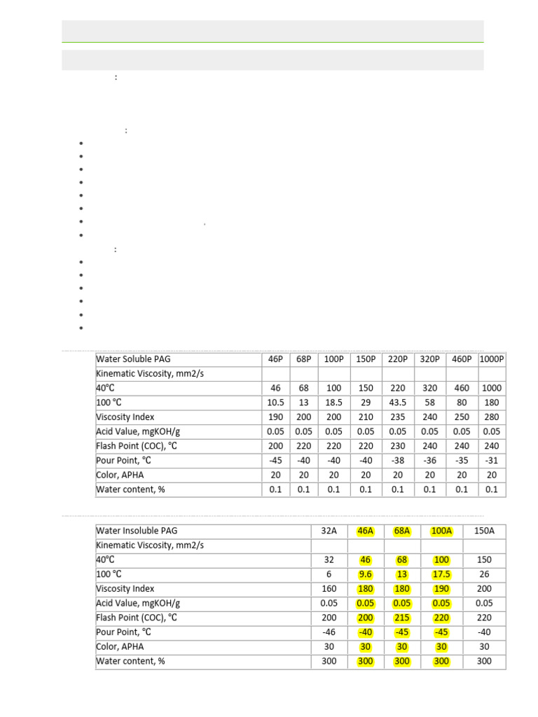 Polyalkylene glycols (1) | PDF | Liquids | Chemical Substances