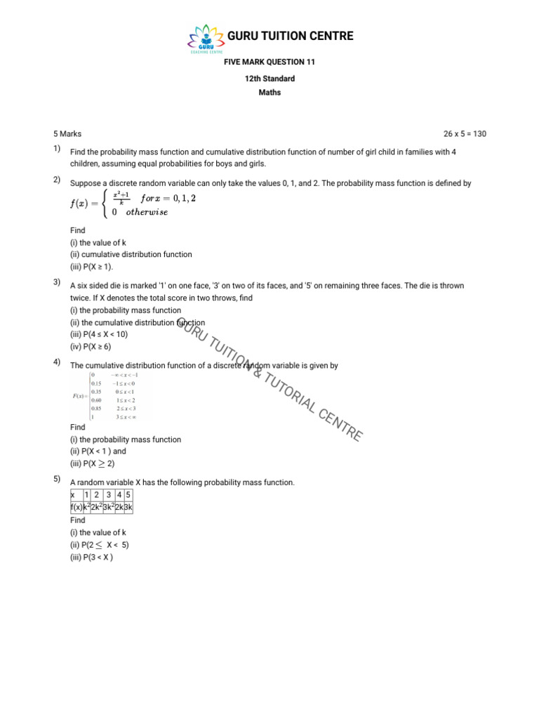 Unit 11 | PDF | Probability Distribution | Measure Theory