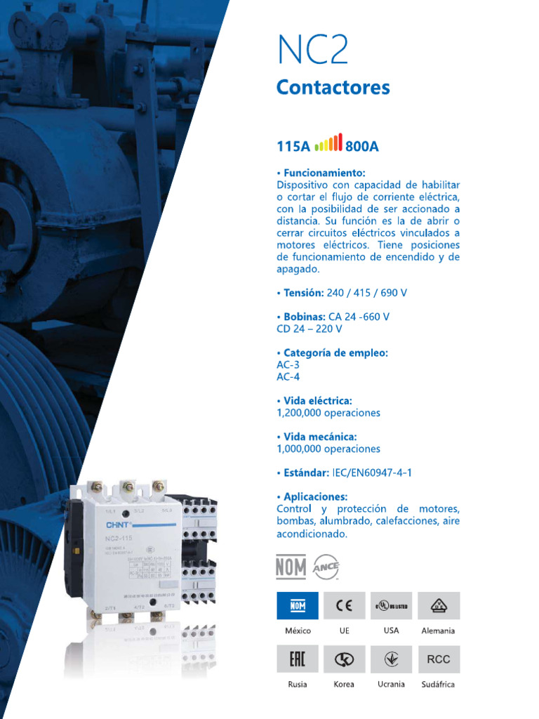 Ficha-Tecnica-NC2-Contactores | PDF