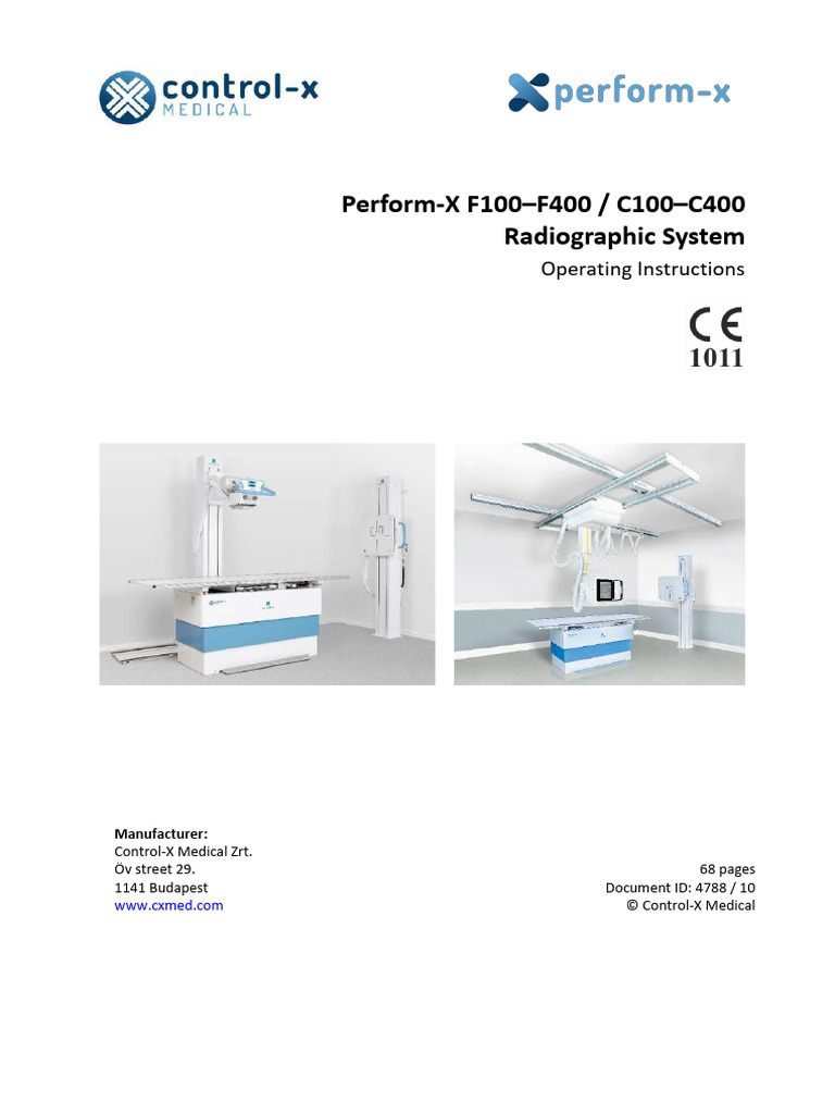 D-4788 - Perform-X F100-400 C100-400 Radiographic System Operating ...