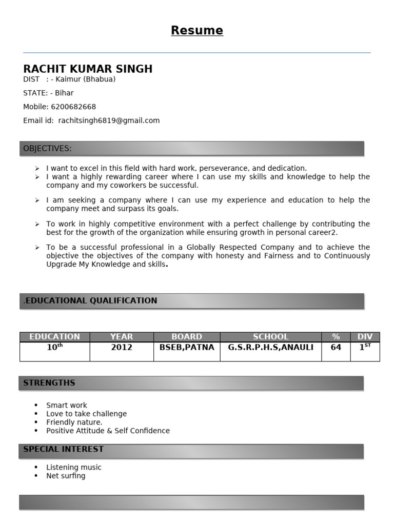 Rachit Resume | PDF