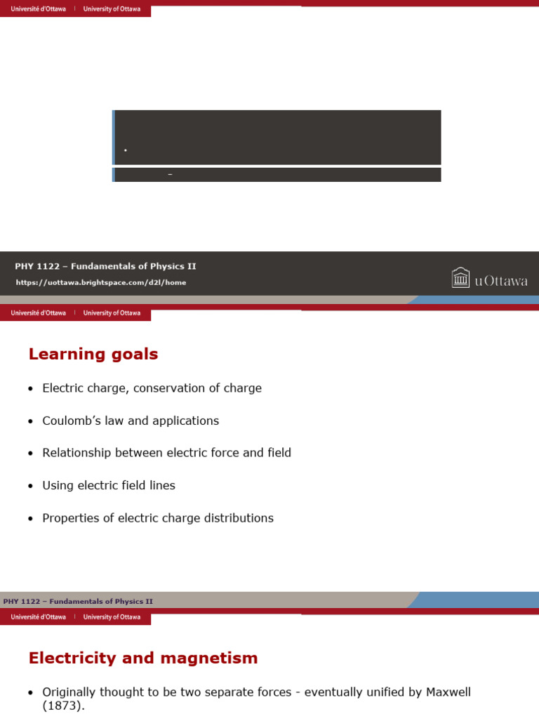 Chapter 21 - Wong 1122 20235 | PDF | Electric Charge | Electric Field