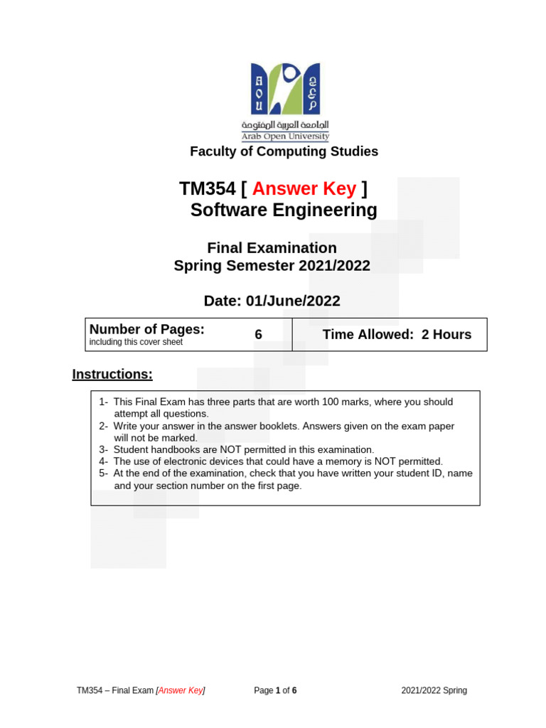 TM354 Final Other Spring21 22 | PDF | Software Development | Systems Engineering