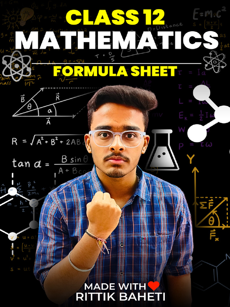 Documents 148581 489262829 Class 12 Mathematics All Formulas.pdf (1) | PDF