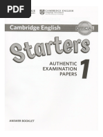 Starters 4 Test 1 Answer Key | PDF