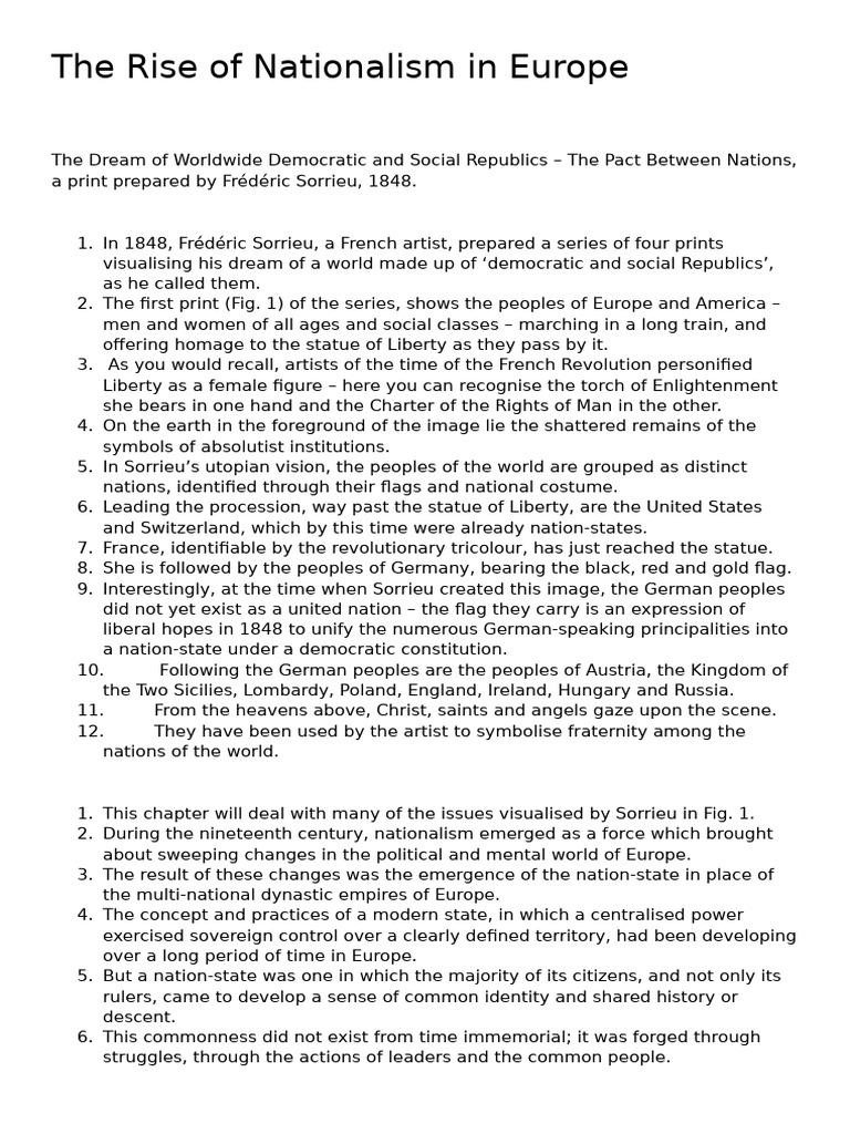 Nationalism in 19th-Century Europe | PDF | Political Science | Nation