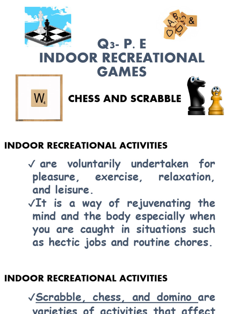 Indoor Recreational Games | PDF | Chess | Competitive Games