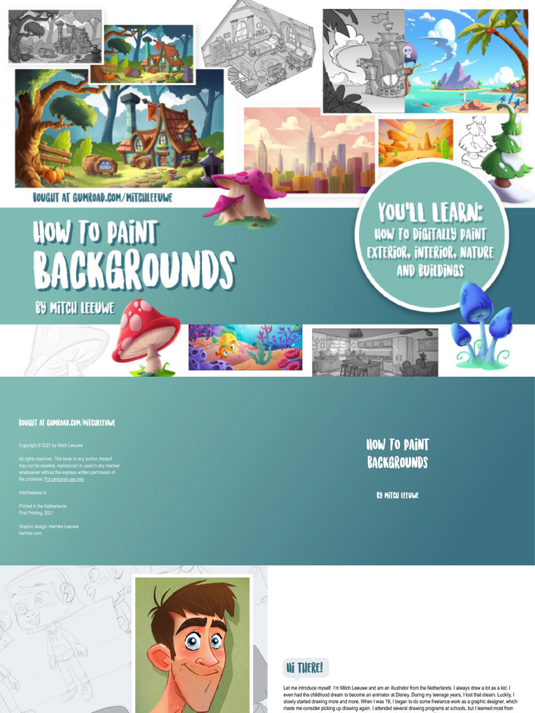 Mitch Leeuwe How To Paint Backgrounds | PDF