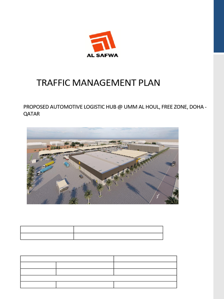 TRAFFIC MANAGEMENT PLAN TMP - ALSAFWA Rev 0 | PDF | Traffic | Pedestrian