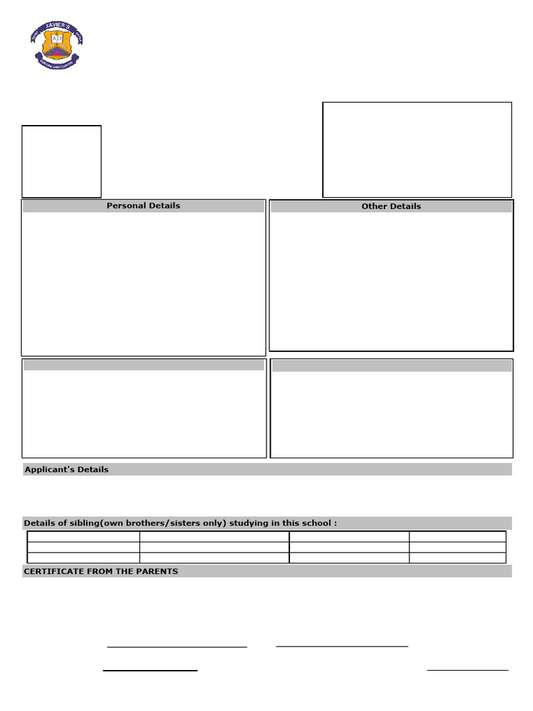 St. Xavier's Patna Admission Form 2025-26 | PDF