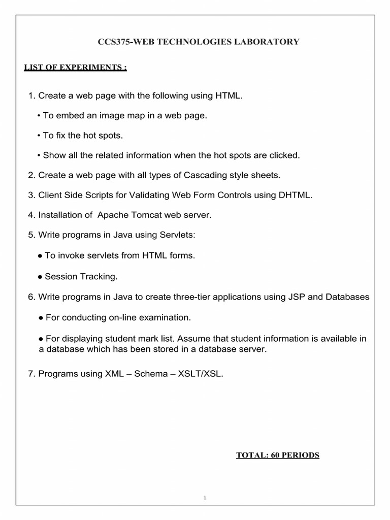 Ccs375-Web Tech Lab | PDF