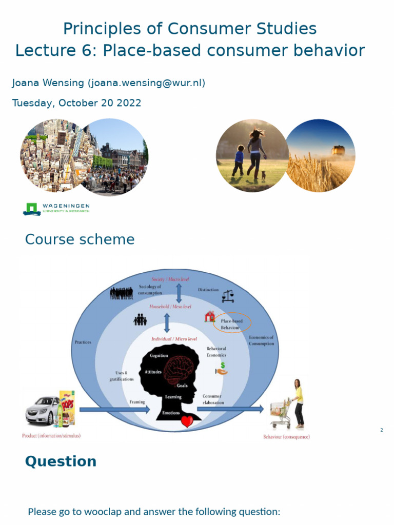 2022 Lec6 Place-based Consumer Behavior Final | PDF | Behavior | Consumer Behaviour