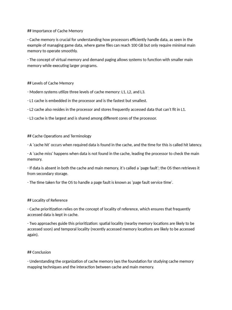 Cache Memory for Tech Enthusiasts | PDF | Cpu Cache | Central Processing Unit