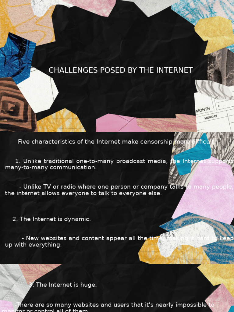 CHALLENGES POSED BY THE INTERNET - PPTX 1 | PDF