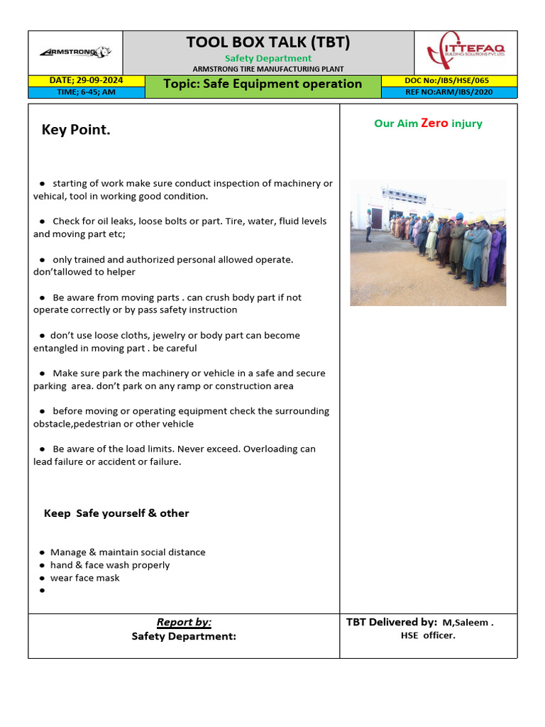 TBT, 29-09, Safe Equipment | PDF