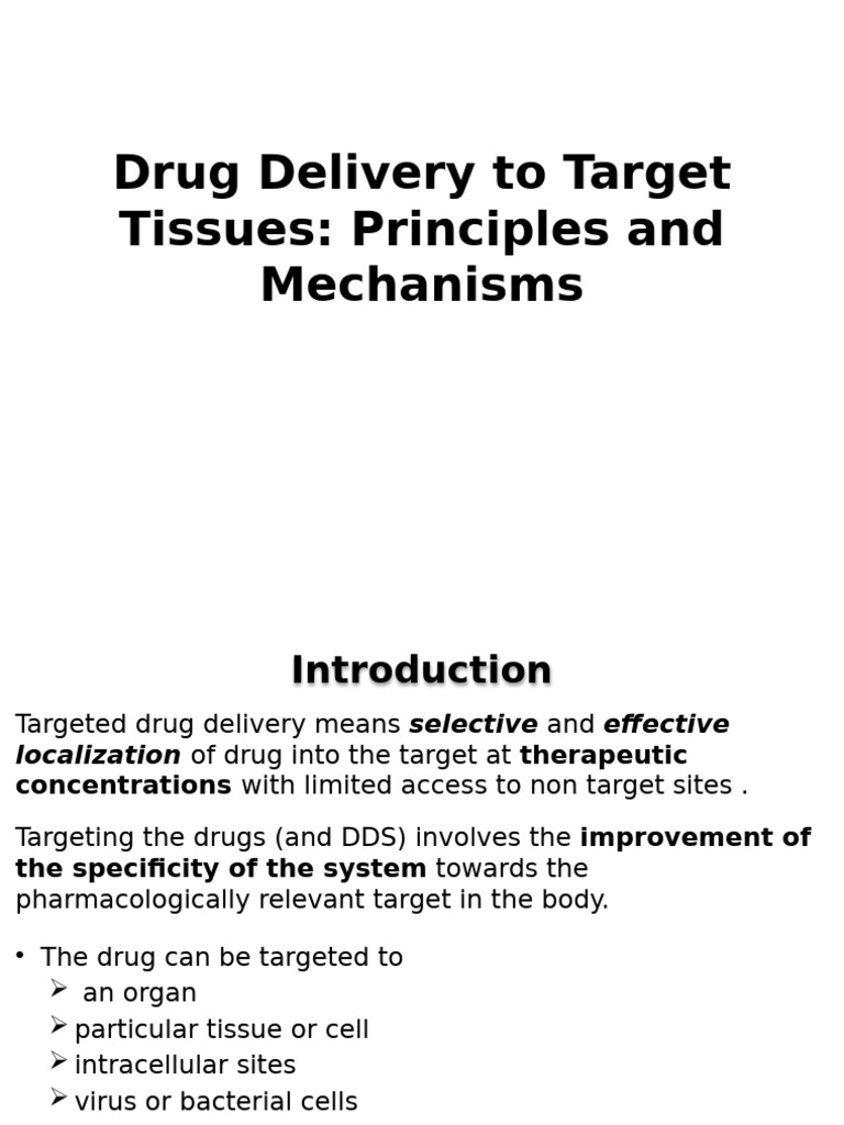 Targeted Drug Delivery Mechanisms Explained | PDF | Respiratory Tract ...