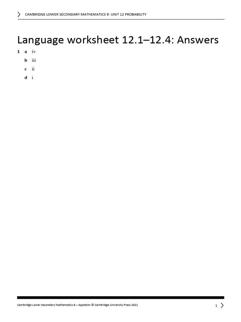 Unit 12 Language worksheet 1_12.1-12.4 Ans | PDF