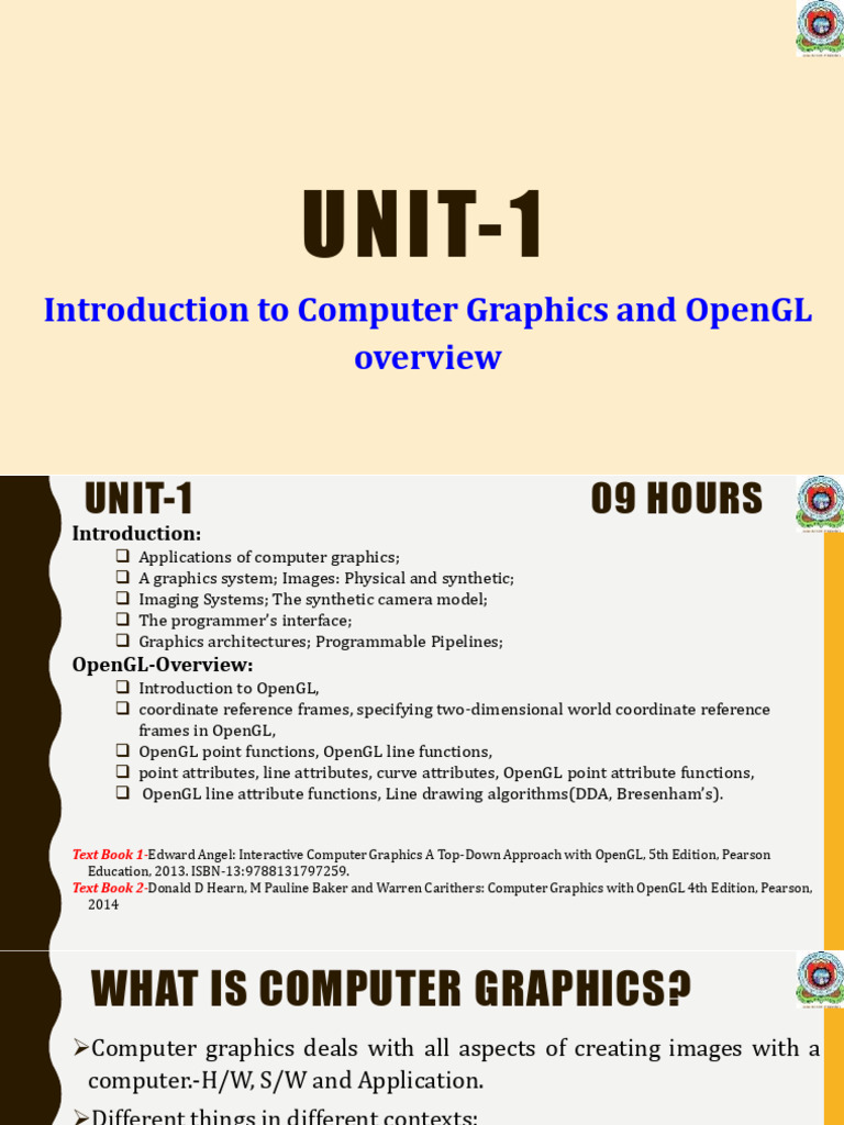 CGIP Unit 1 | PDF | Shader | Computer Graphics