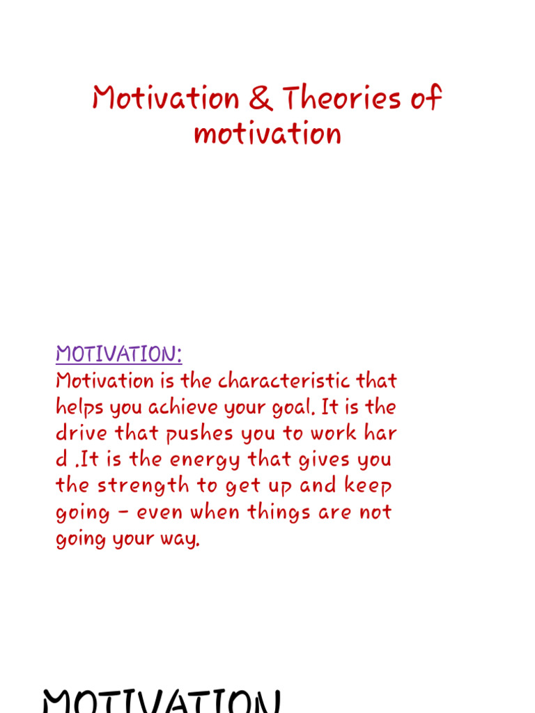 Motivation Theories | PDF