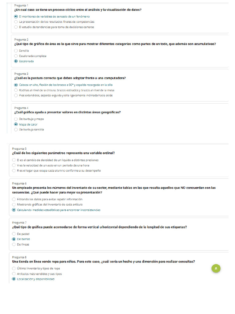 Examen Resuelto Nivel 1 Leccion 1 de Visualizador de Datos Examen 1 ...
