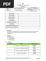 Activity Proposal Template | PDF