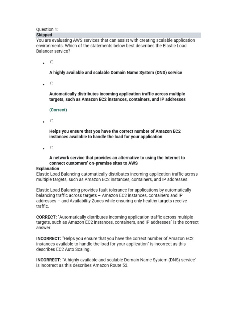 MockTest AWS CCP 9 Sept 2022 | PDF | Amazon Web Services | Computing