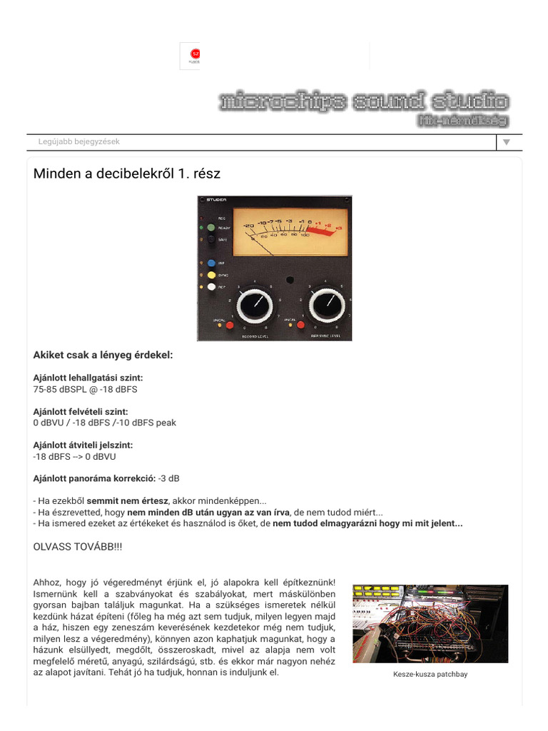 01.minden A Decibelekről 1 | PDF