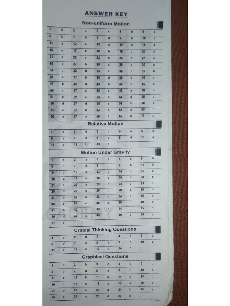 answer key physics ke | PDF