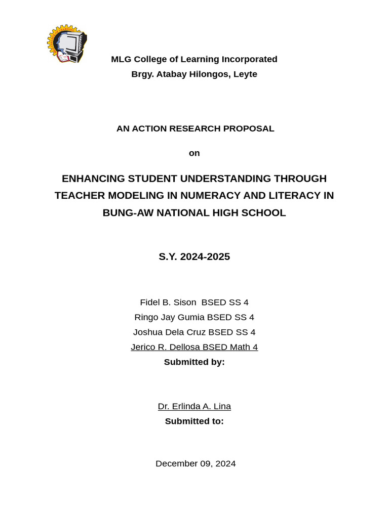 CBAR-Proposal | PDF | Reading Comprehension | Teachers