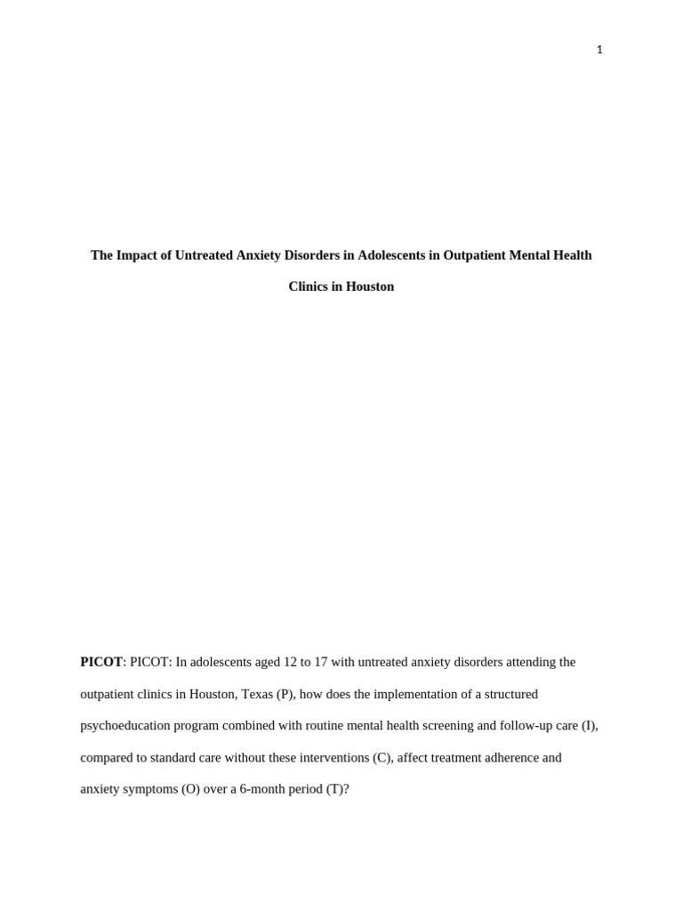 The impact of Untreated Anxiety Disorders_in_Adolescents | PDF | Mental ...