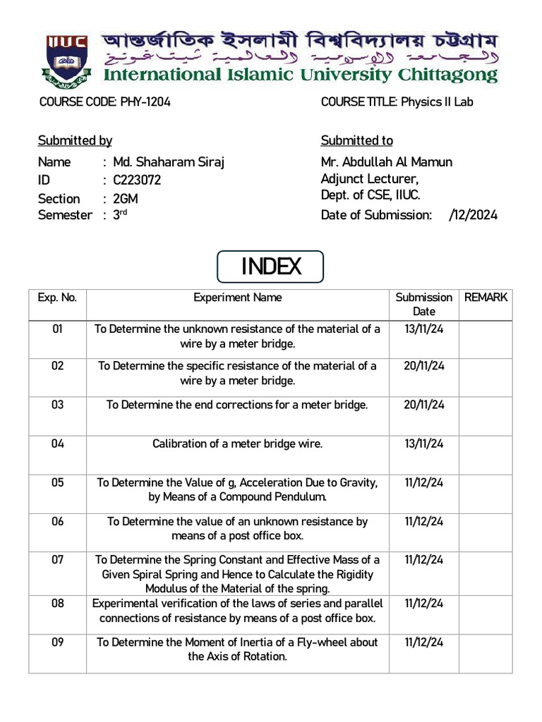 TUSI PHYSICS index | PDF
