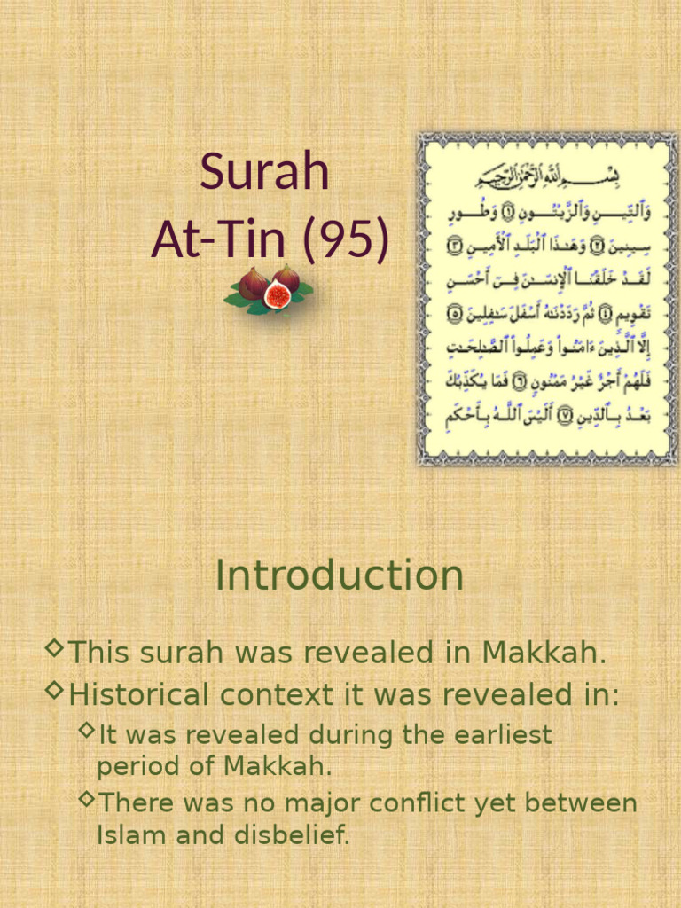 AI Tafseer Lesson 5 - Surah 95 | PDF | Religious Belief And Doctrine