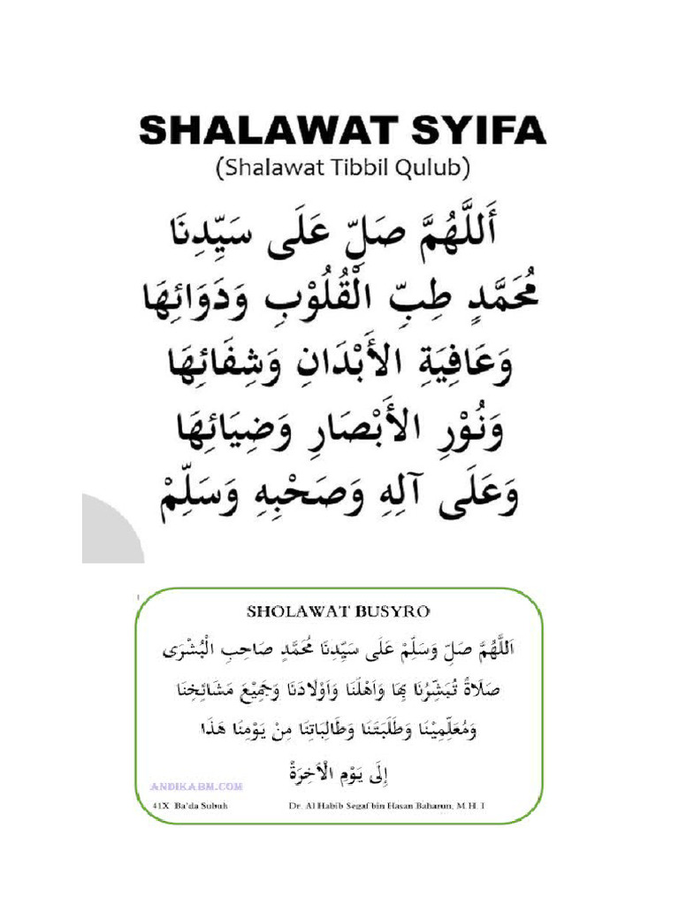 Sholawat Syifa | PDF