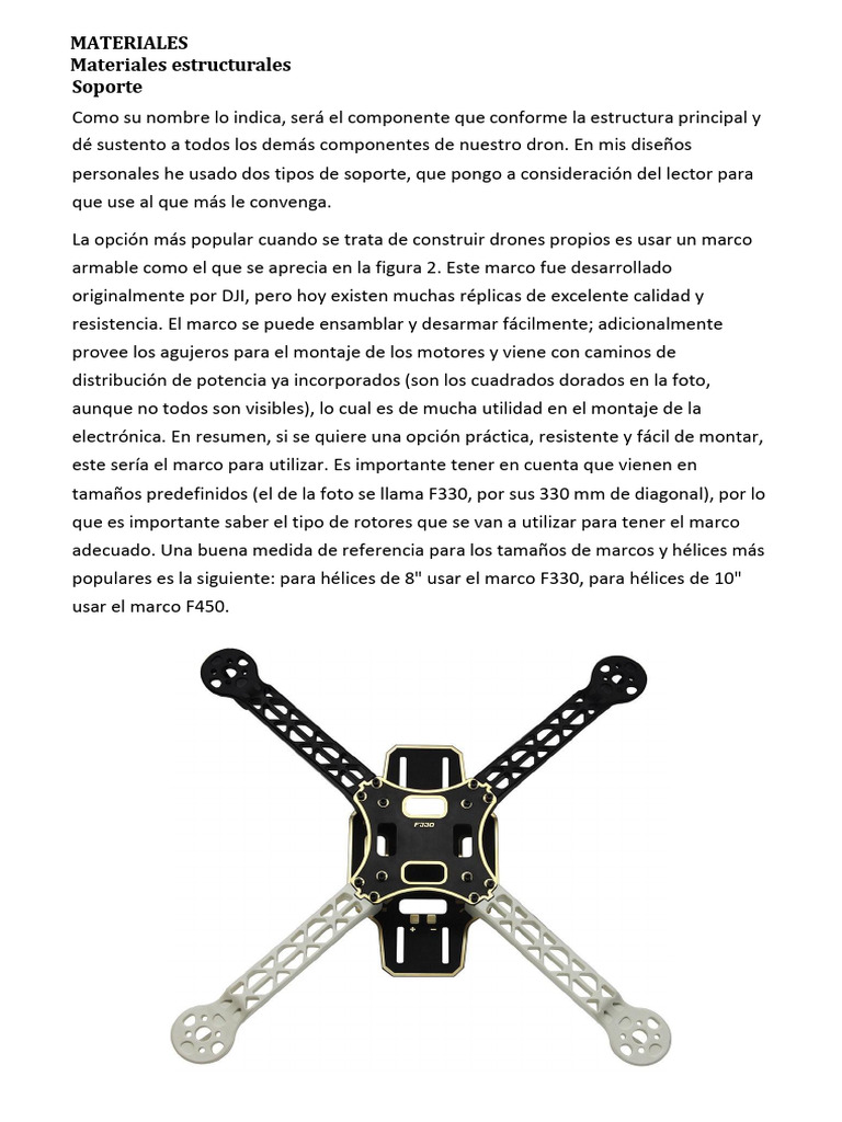 Materiales y Partes de un Dron | PDF | Arduino | Bienes manufacturados