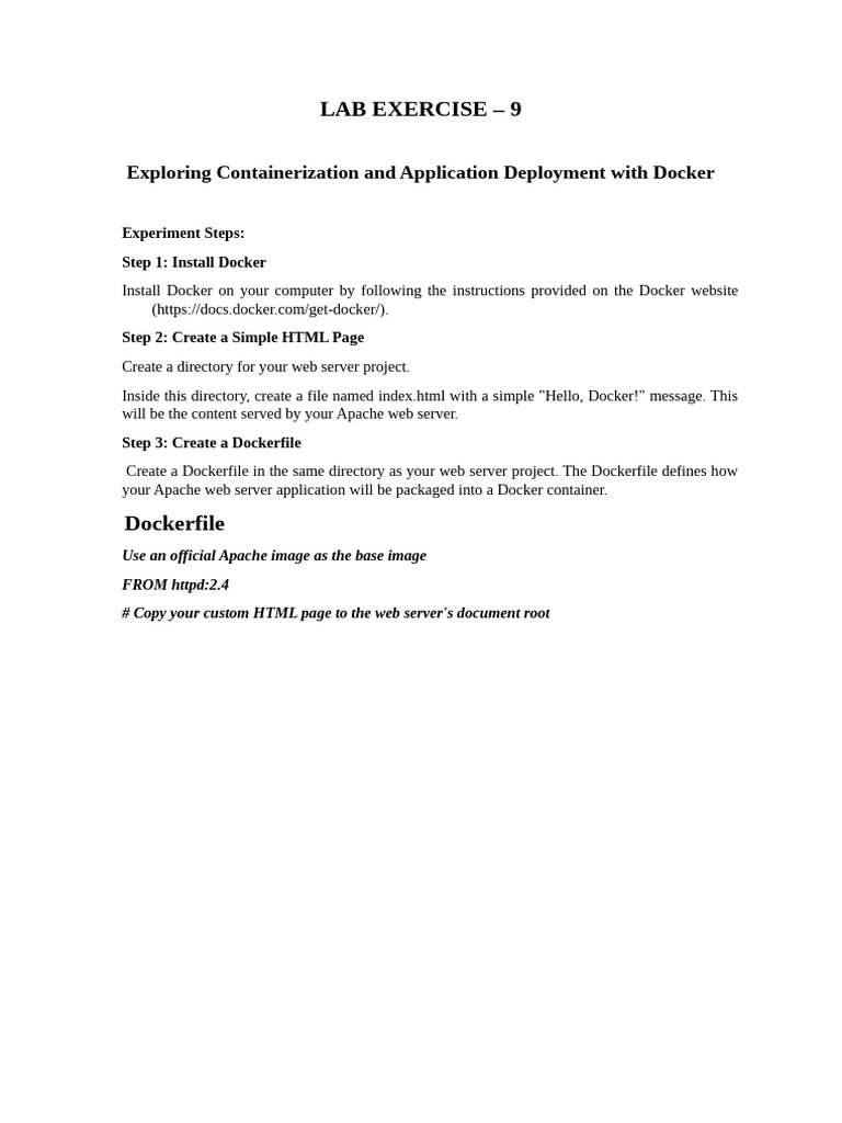 9 LabExercise Jenkins Docker | PDF