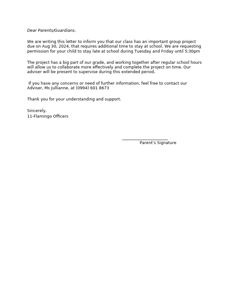 Dear Parents/Guardians | PDF