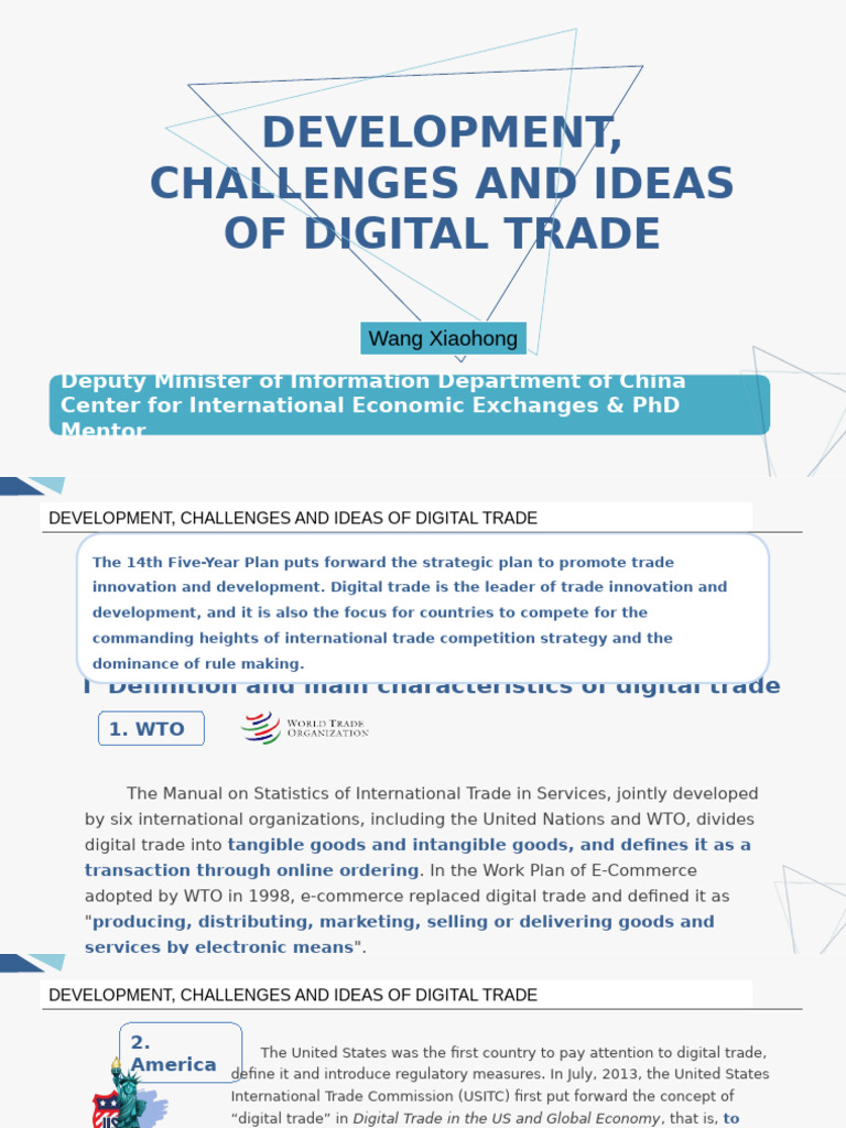 4 - 1 - DEVELOPMENT, CHALLENGES AND IDEAS OF DIGITAL TRADE Wang ...