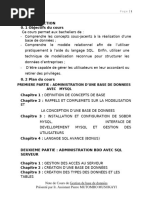 Cours 1 SGBD | PDF | Bases de données | SQL