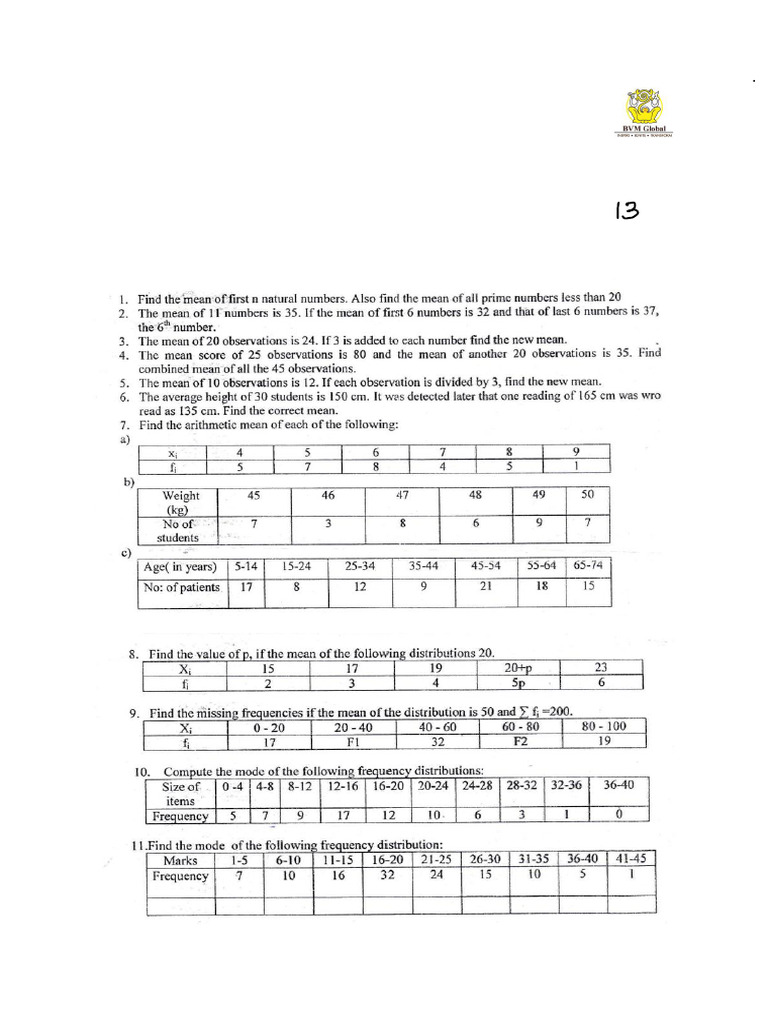Assignment 13 - Statistics | PDF