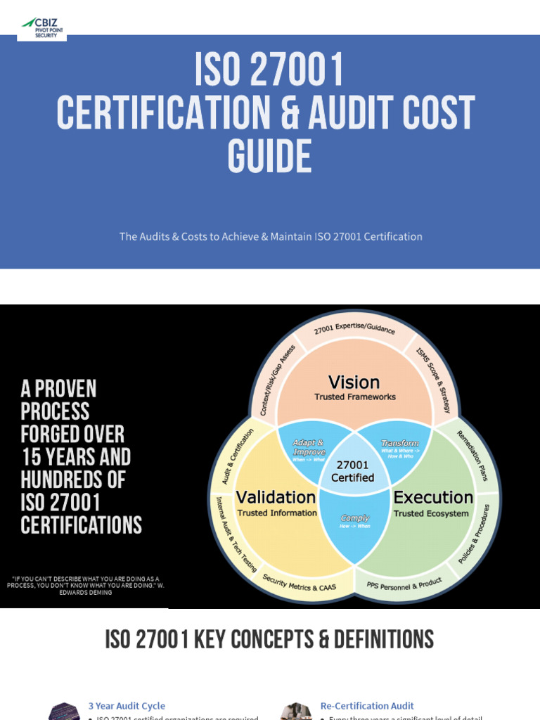 ISO 27001 Audit Guide - 2024 (Replaces NEW ISO Certification and Cost Guide) | PDF | Audit ...