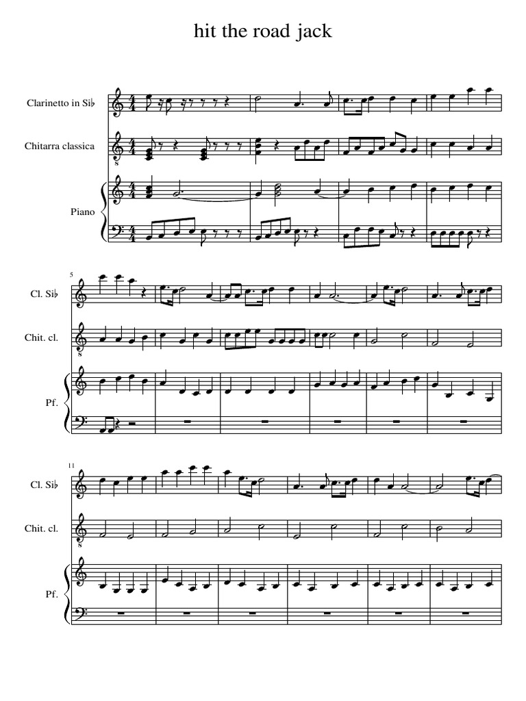 Hit - The - Road - Jack Musescore | PDF