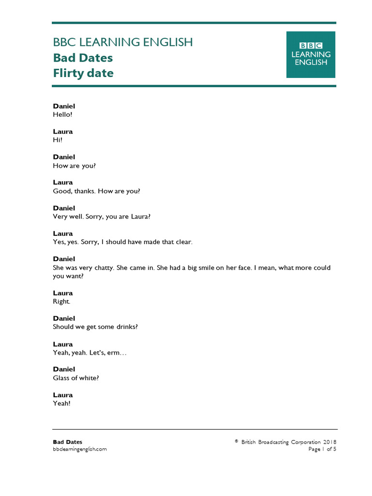 Bad Dates Flirty Date | PDF